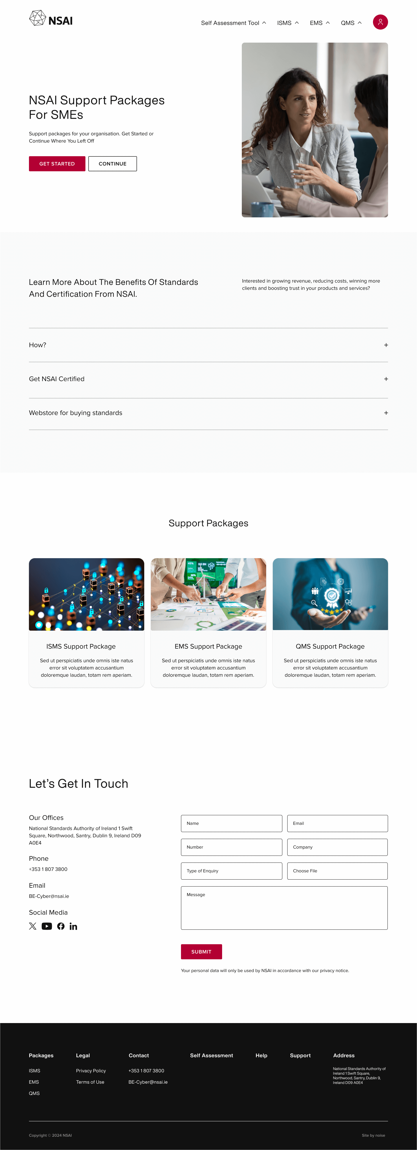 Custom WordPress Development for NSAI Certification Platform